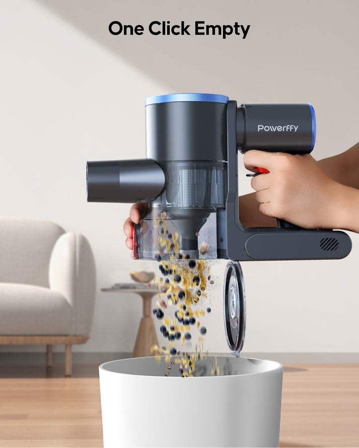 Powerffy 400W/30Kpa Cordless Vacuum Cleaner, 45 mins Rechargeable Stic